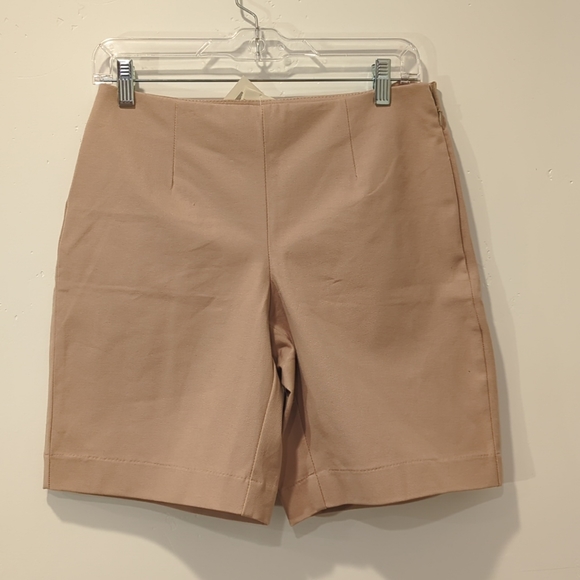 Boston Proper | Shorts | Boston Proper Tan Cotton Side Zipper Womens ...